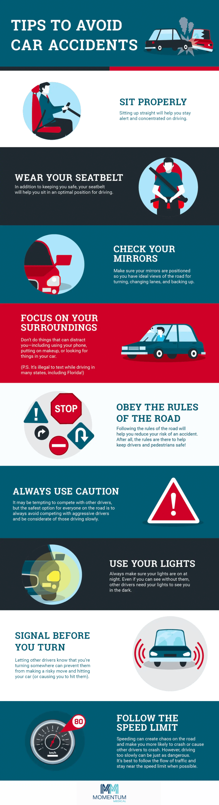 Driving Tips to Avoid Accidents [Infographic] - Momentum Medical